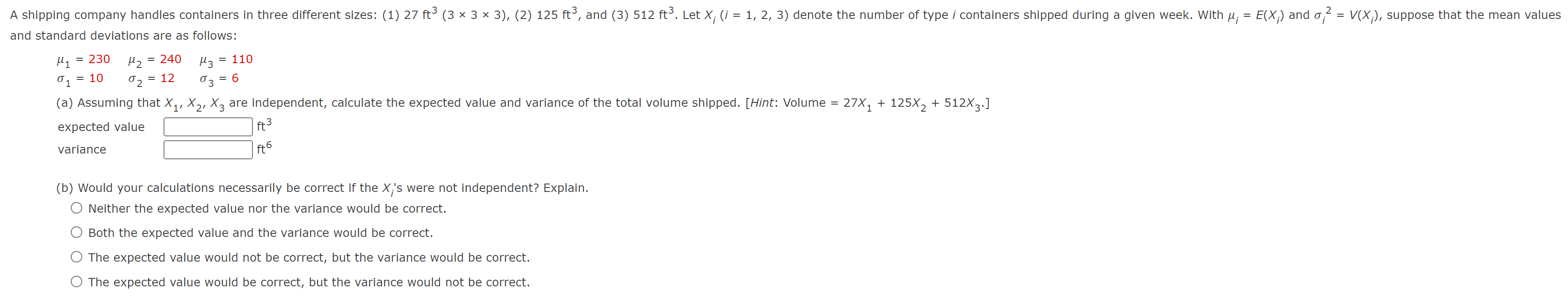 Solved and standard deviations are as | Chegg.com