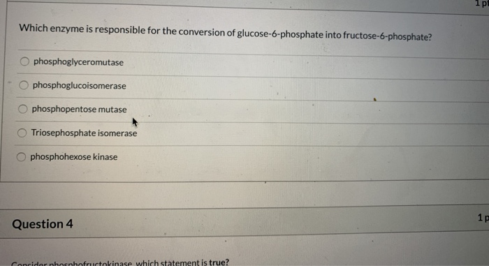 Solved 1p Which enzyme is responsible for the conversion of | Chegg.com