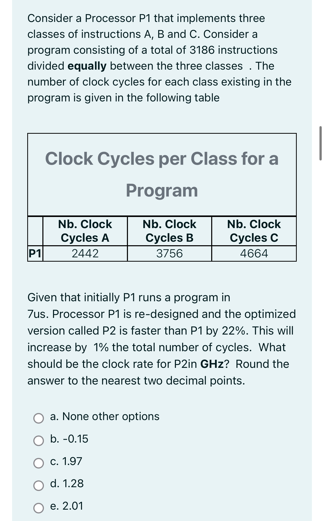 Solved Consider a Processor P1 ﻿that implements three | Chegg.com
