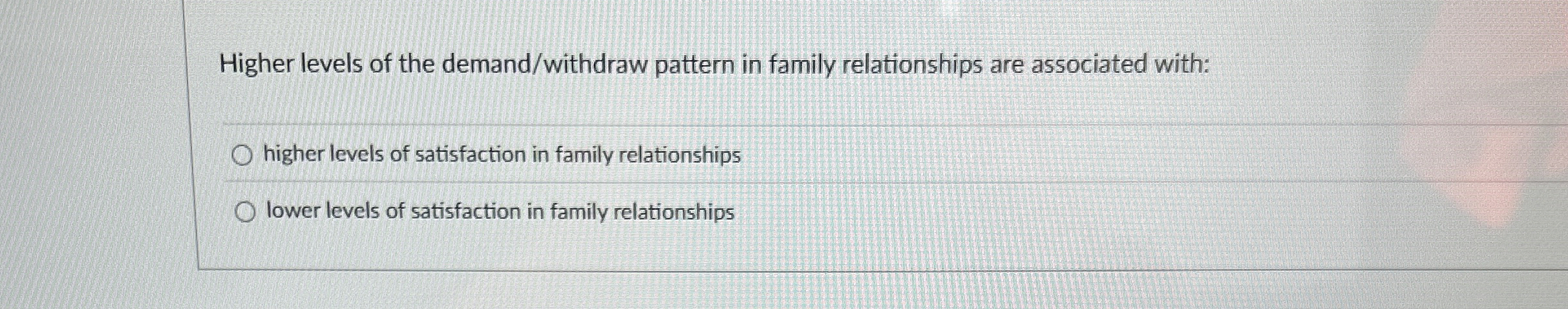 Solved Higher levels of the demand/withdraw pattern in | Chegg.com