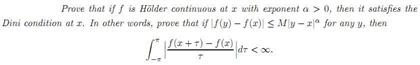 Prove that if f is Holder continuous at x with | Chegg.com