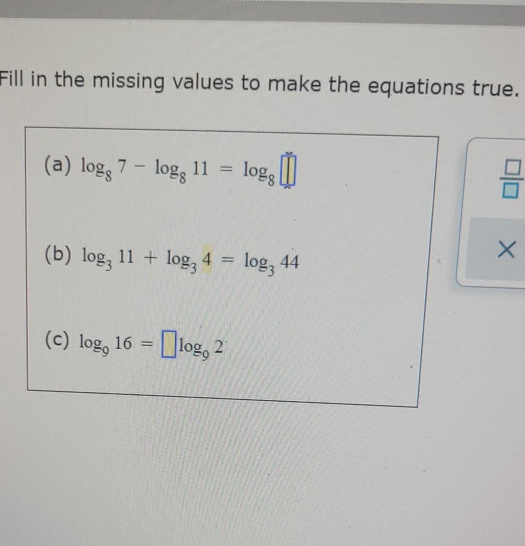 Solved Rewrite as a logarithmic equation. 61 = 6 ING | Chegg.com