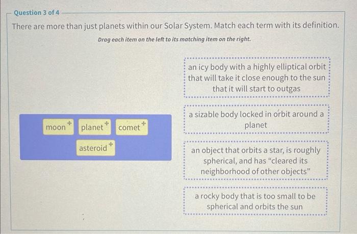 Solved There are more than just planets within our Solar | Chegg.com