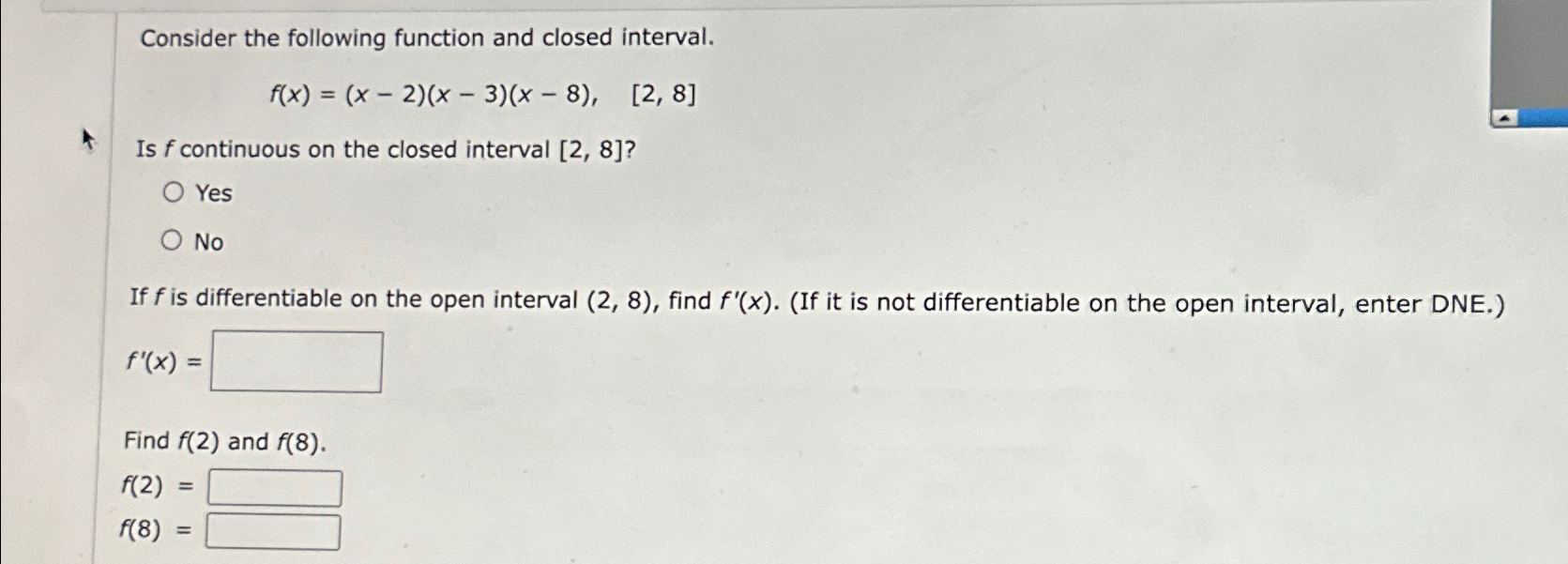 Solved Consider the following function and closed | Chegg.com