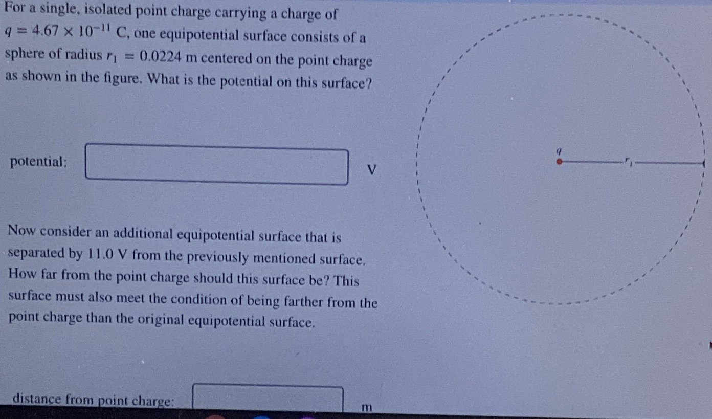Solved For a single, isolated point charge carrying a charge | Chegg.com