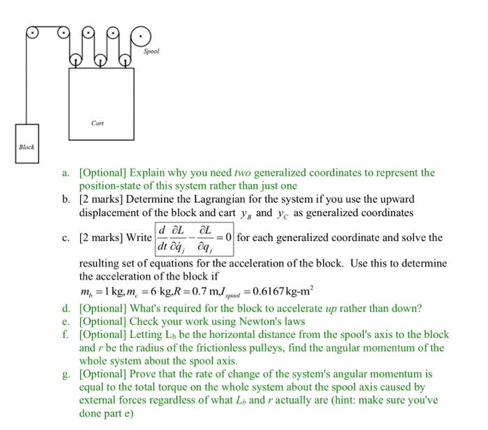 In the following system, the elevator cart (middle) | Chegg.com