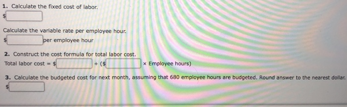 Solved Using Regression to Calculate Fixed Cost Calculate | Chegg.com