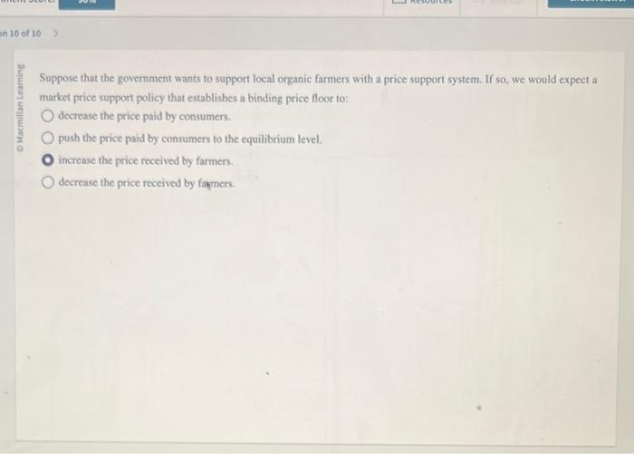 Solved Suppose that the govemment wants to support local | Chegg.com