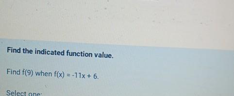 Solved Find the indicated function value.Find f(9) ﻿when | Chegg.com