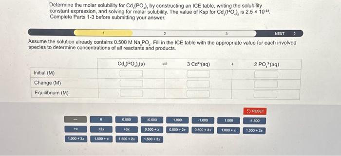Solved Determine the molar solubility for Cd2(PO4)2 by | Chegg.com