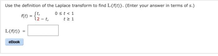 Solved Find f(t) L−1{s2+8s+652s+7} f(t)=Use the definition | Chegg.com
