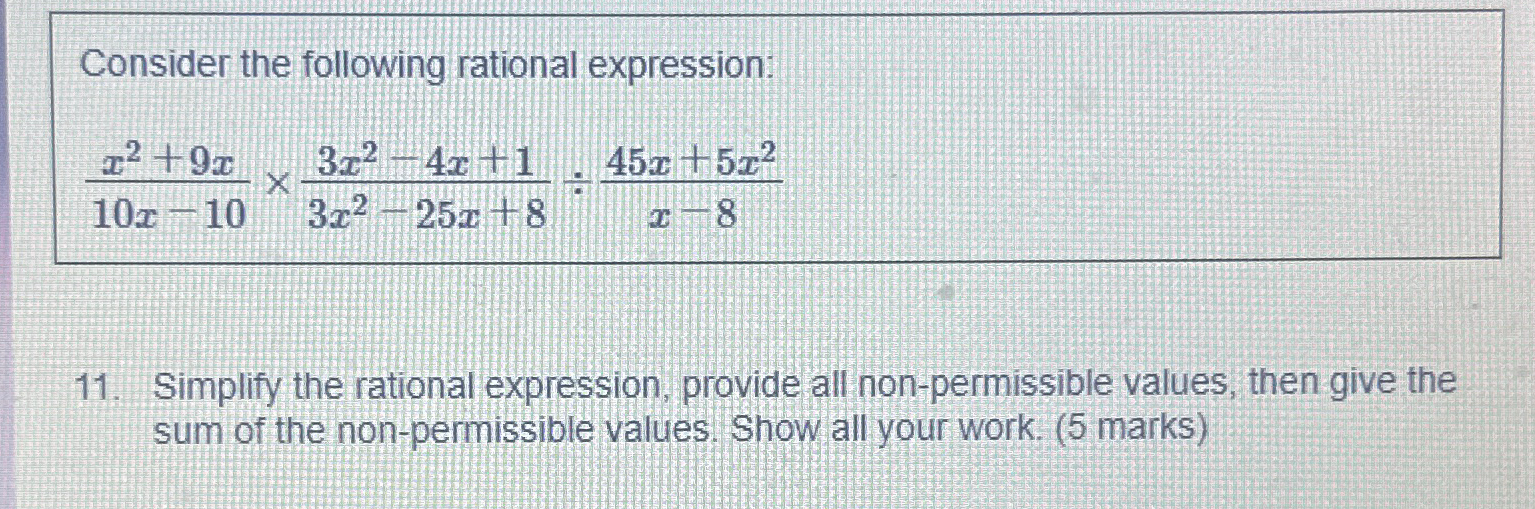 Solved Consider the following rational | Chegg.com
