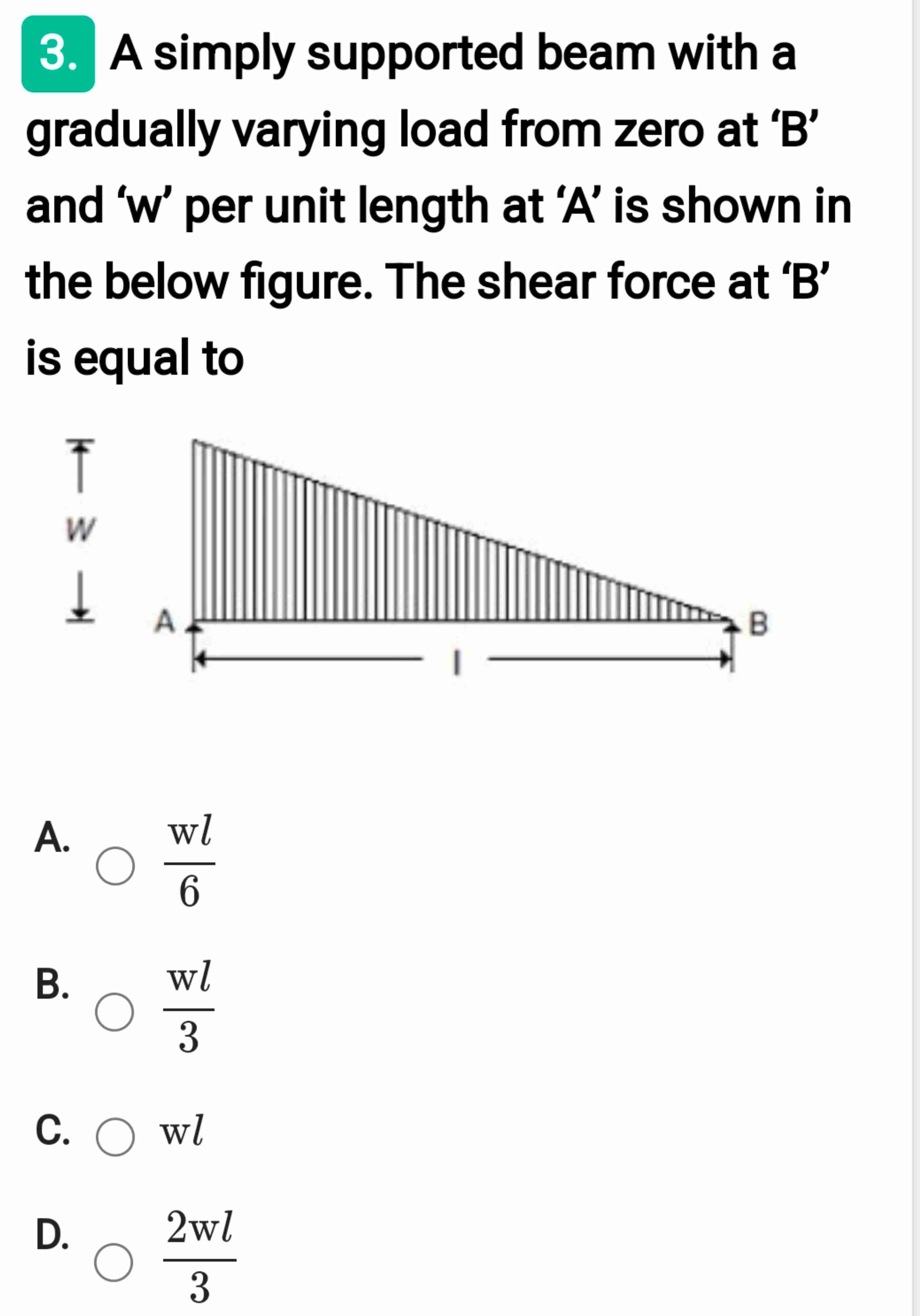 Solved A simply supported beam with agradually varying load | Chegg.com