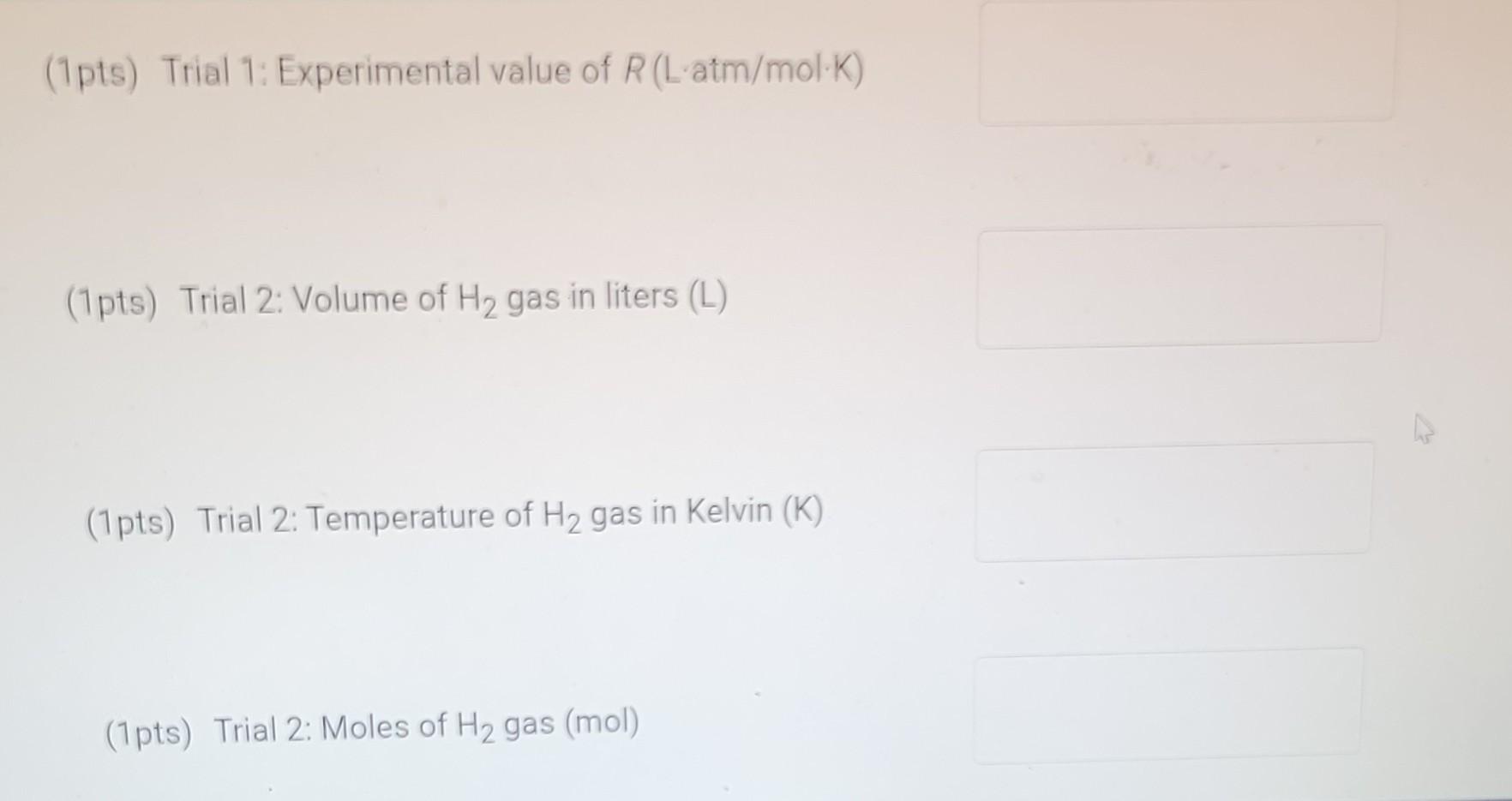 Solved Table 1. Experimental data tableTrial 1 Trial 2 | Chegg.com