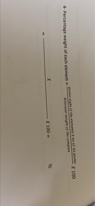 7 Experimental Calculations: 1. Theoretical weight of | Chegg.com