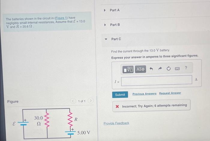 Solved The batteries shown in the circuit in (Elgure. 1) | Chegg.com