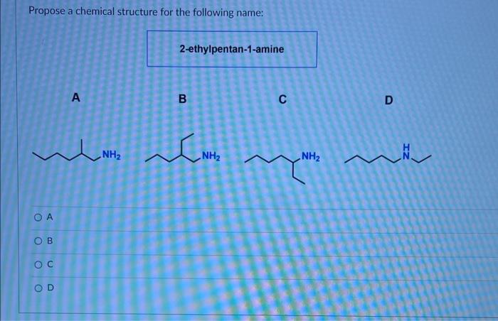 Solved Propose a chemical structure for the following name: | Chegg.com