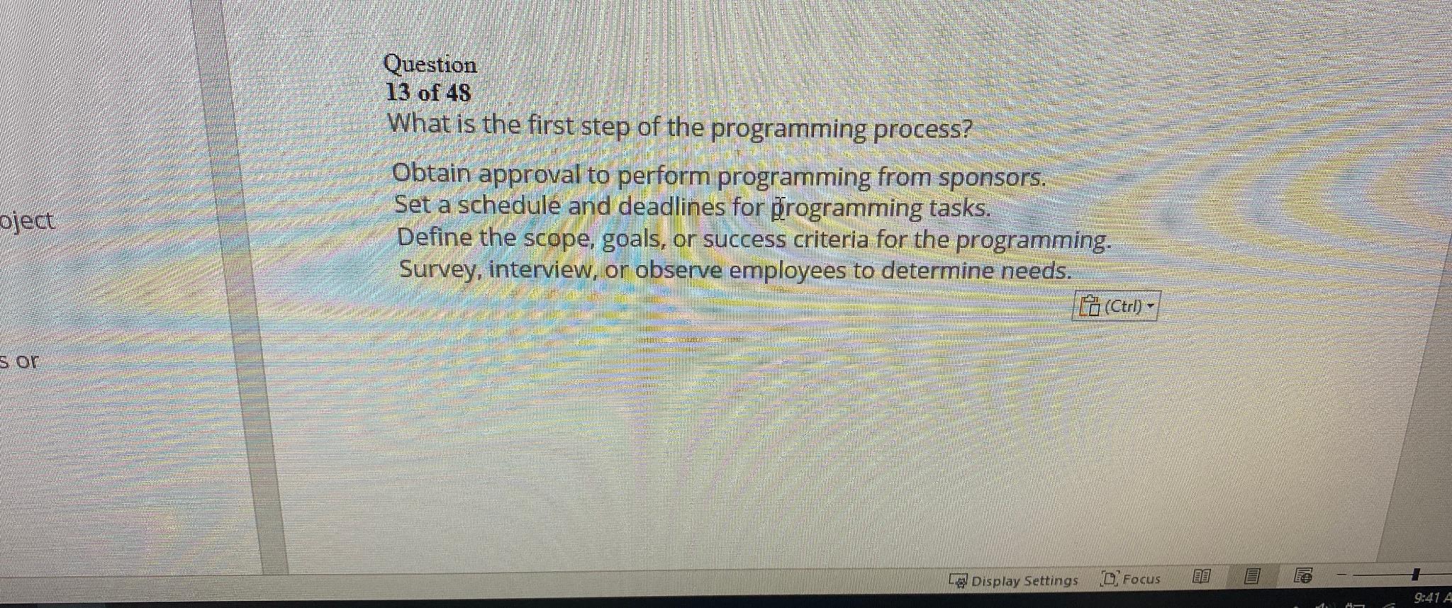 Solved Question13 of 48What is the first step of the | Chegg.com
