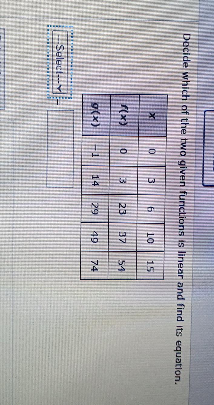 Solved Decide which of the two given functions is linear and | Chegg.com