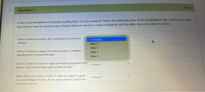 Solved A four-cycle handshake is the basic bulding block of | Chegg.com