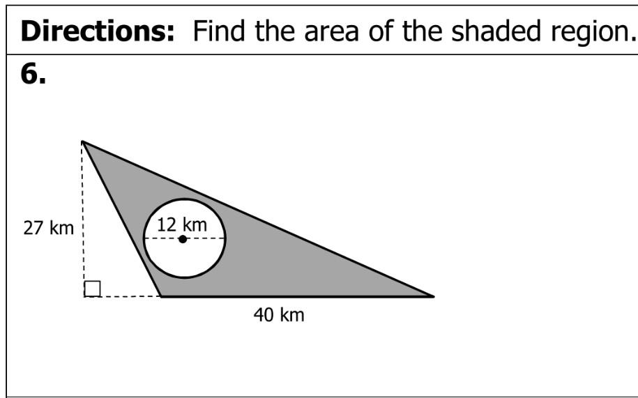 Directions: Find the area of the shaded | Chegg.com