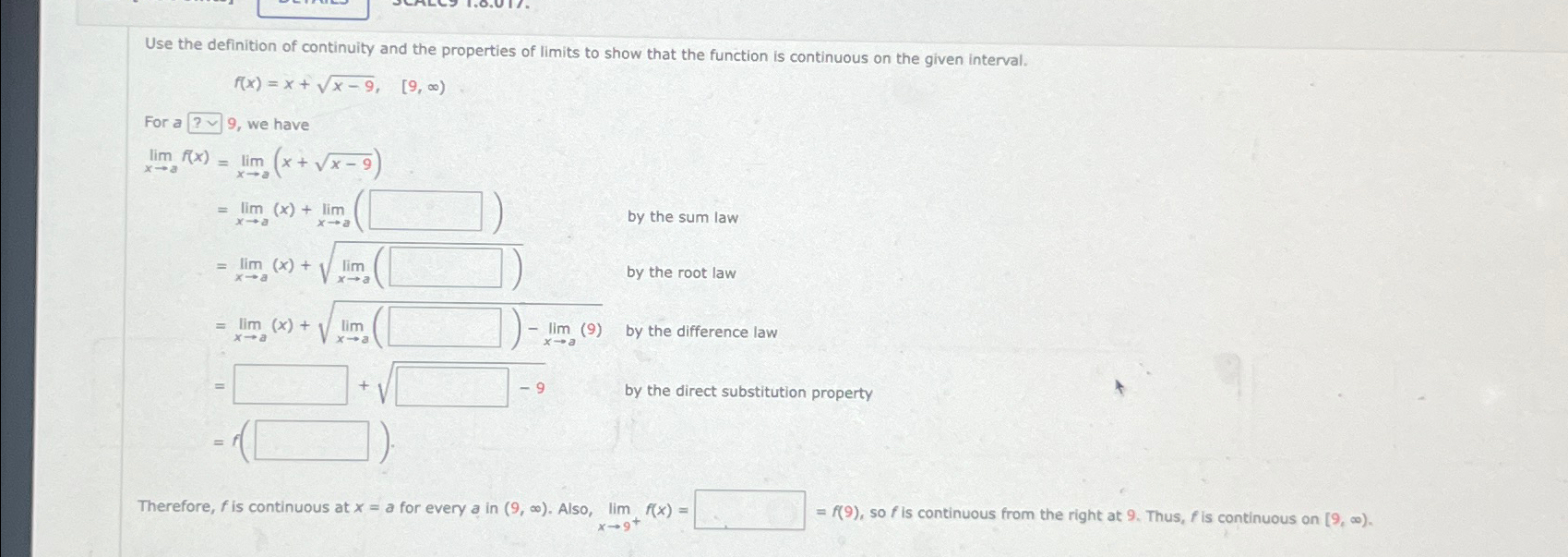 Solved Use the definition of continuity and the properties | Chegg.com