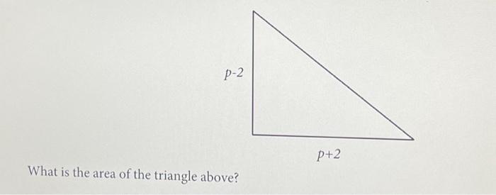 Solved What is the area of the triangle above? | Chegg.com