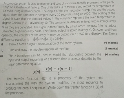 Solved A computer system is used to monitor and control | Chegg.com