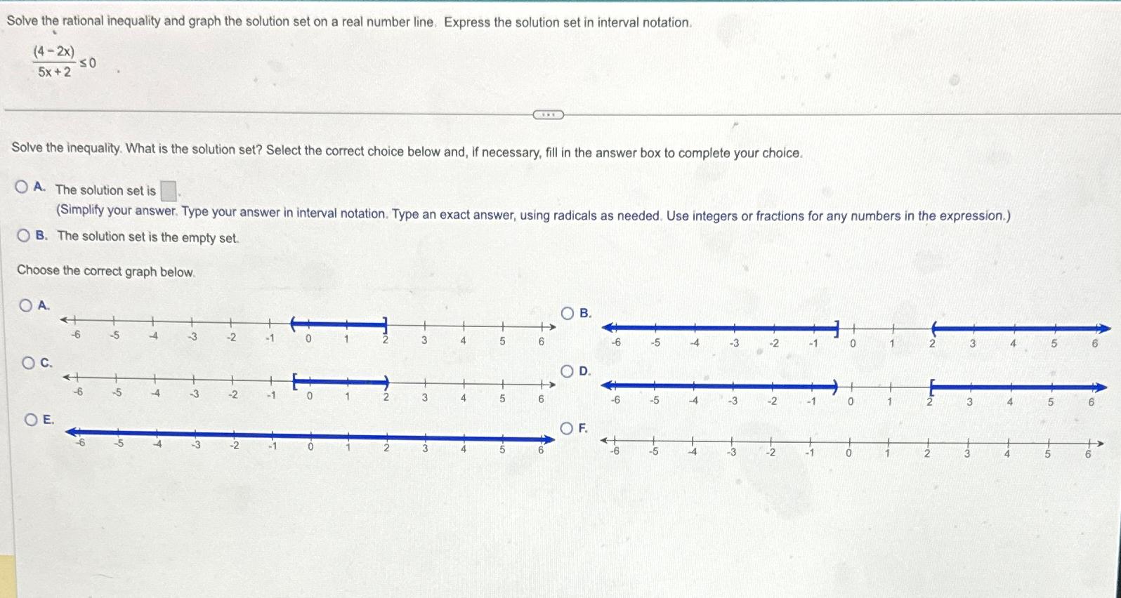 Solved Solve the rational inequality and graph the solution | Chegg.com