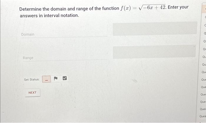 Solved Determine the domain and range of the function | Chegg.com