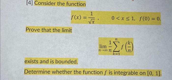Solved [4] Consider the function f(x)=x1,0 | Chegg.com