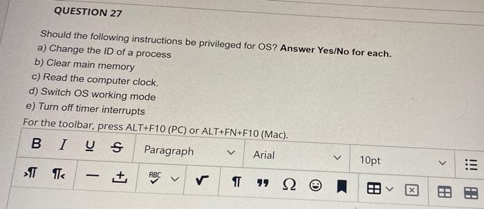 Solved Should the following instructions be privileged for | Chegg.com