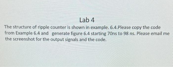 Solved The structure of ripple counter is shown in example. | Chegg.com