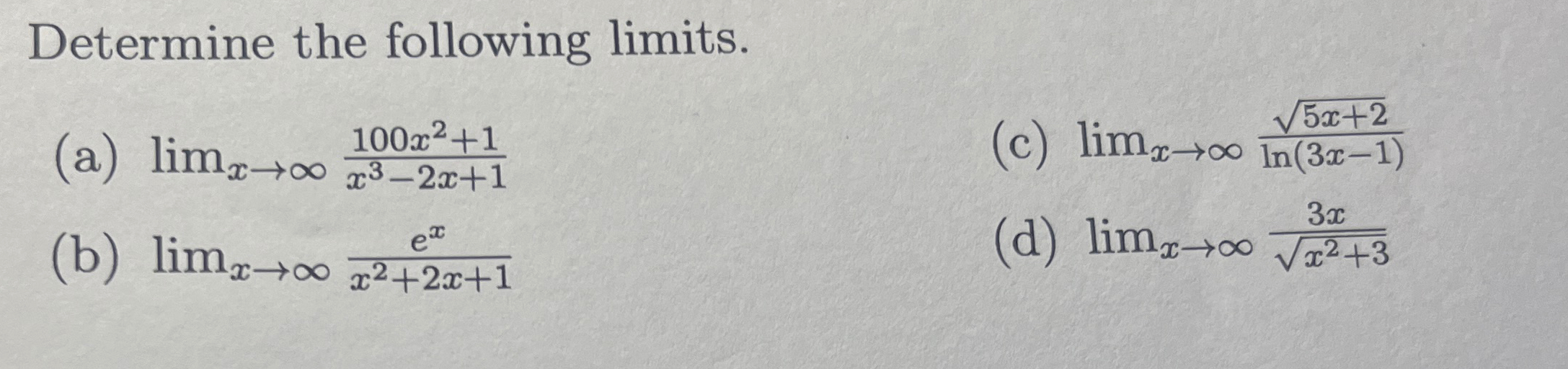 Solved by an EXPERT Determine the following | Chegg.com