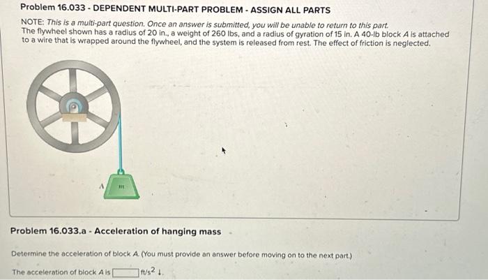 Solved Problem 16.033 - DEPENDENT MULTI-PART PROBLEM - | Chegg.com Solved Problem 16.033 - DEPENDENT MULTI-PART PROBLEM - | Chegg.com