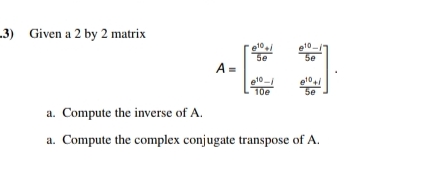 Solved Given a 2 ﻿by 2 | Chegg.com