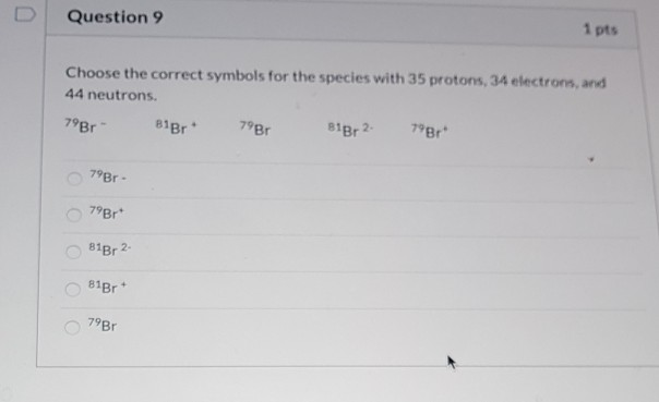 Solved Question 9 1 pts Choose the correct symbols for the | Chegg.com