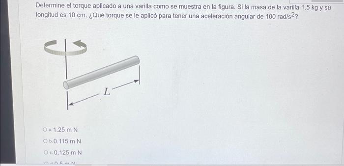 Solved Determine the torque applied to a rod as shown in the | Chegg.com