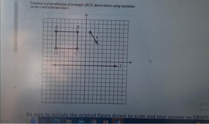 Construct a ghde reflection of ractangle ABCD, shown | Chegg.com