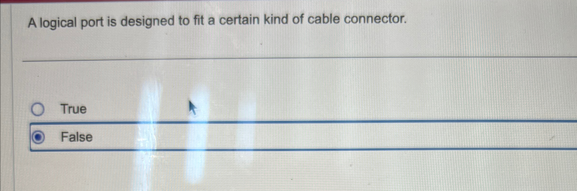 Solved A logical port is designed to fit a certain kind of | Chegg.com