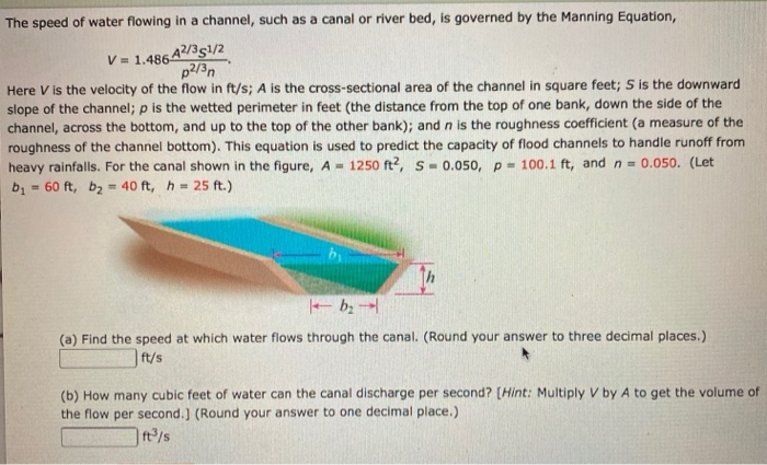 Solved Water flows in a canal with the trapezoidal cross | Chegg.com