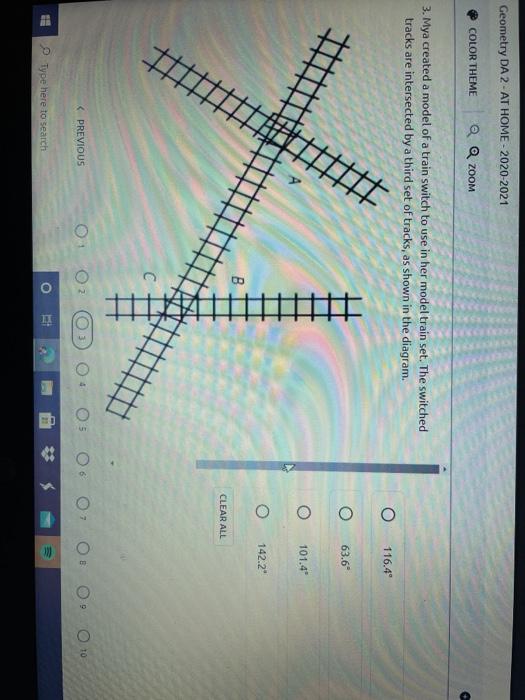 Solved Geometry DA 2-AT HOME-2020 2021 COLOR THEME Q Q ZOOM | Chegg.com