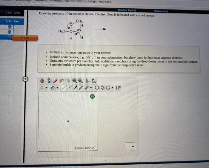 Solved [Review Toples Reference Draw the products of the | Chegg.com