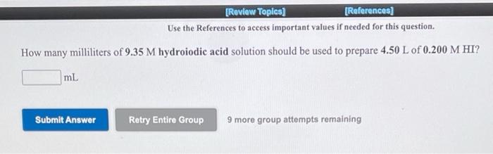 Solved [Review Toples) (References) Use the References to | Chegg.com