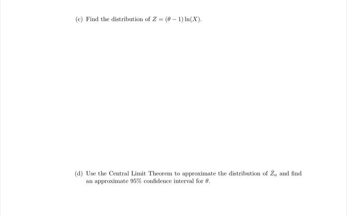 Solved 1 Consider A Pareto Distribution With Density