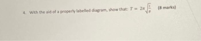 Solved 4. With the aid of a properly labelled diagram, show | Chegg.com