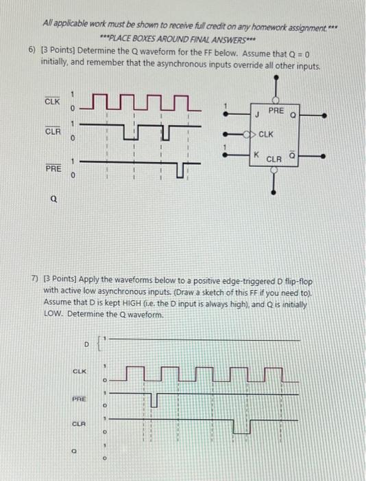 Solved All applicable work must be shown to receive full | Chegg.com
