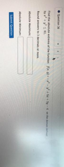 Solved Question 35 Examine critical points and boundary | Chegg.com Solved Question 35 Examine critical points and boundary | Chegg.com