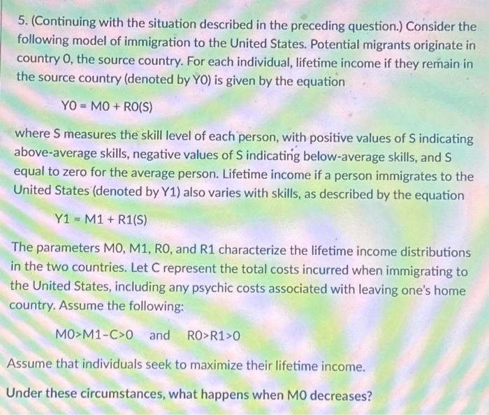 Solved 5. (Continuing with the situation described in the | Chegg.com