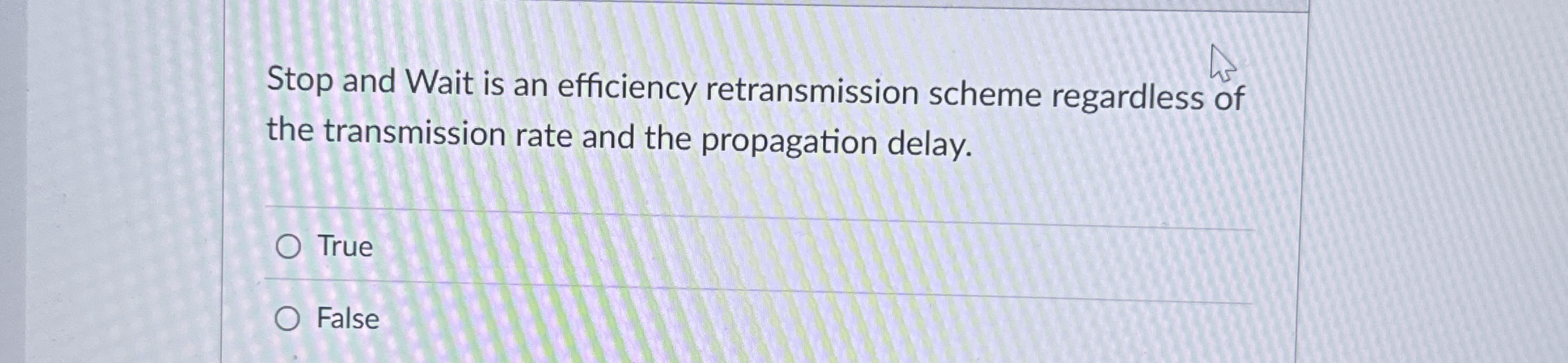 Solved Stop and Wait is an efficiency retransmission scheme | Chegg.com